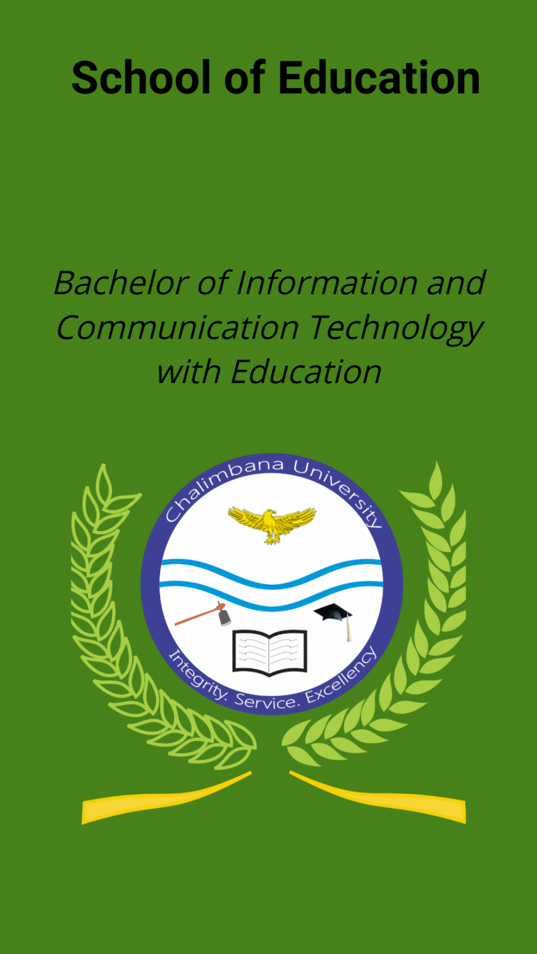 Bachelor of Information and Communication Technology with Education - Chalimbana University